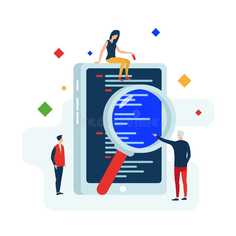 Software Development. Work Together. Stock Vector - Illustration of ...