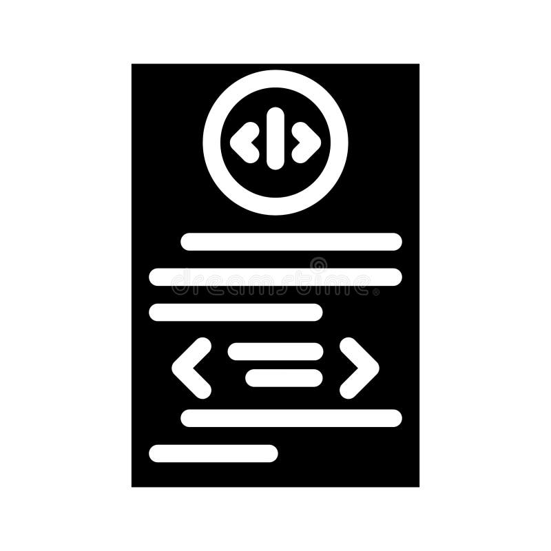 Software Documentation Glyph Icon Vector Illustration Stock ...