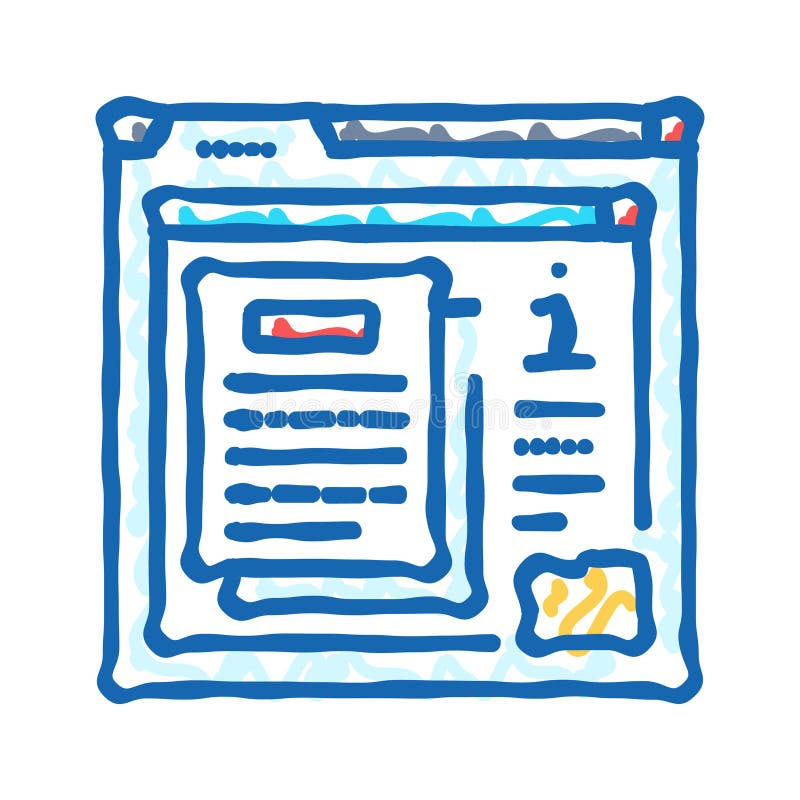 Software Documentation Icon Doodle Illustration Stock Illustration ...