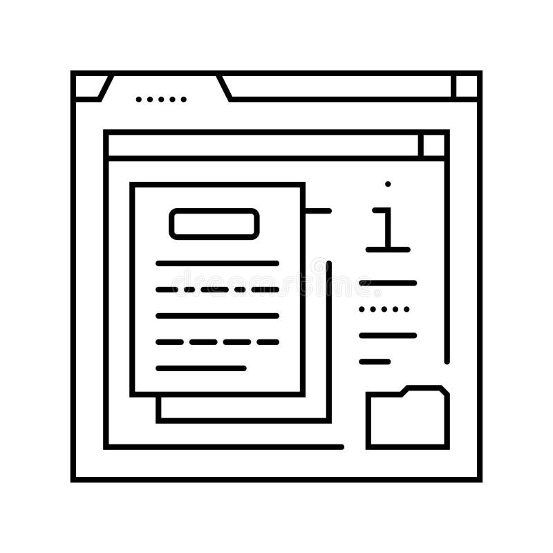 Software Documentation Line Icon Vector Illustration Stock Illustration ...