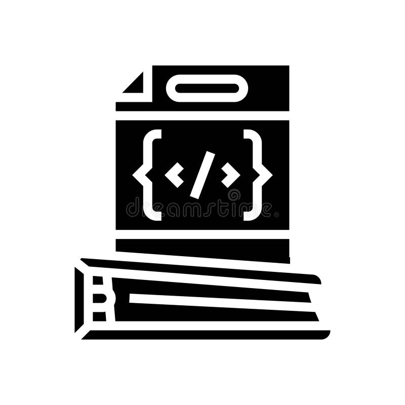 Software Documentation Technical Writer Glyph Icon Vector Illustration ...