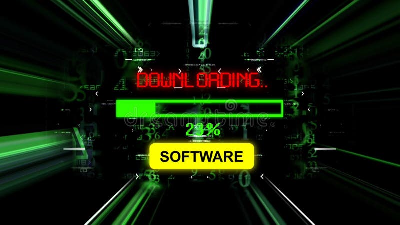 Software Downloading Progress Bar on the Screen Stock Video - Video of ...