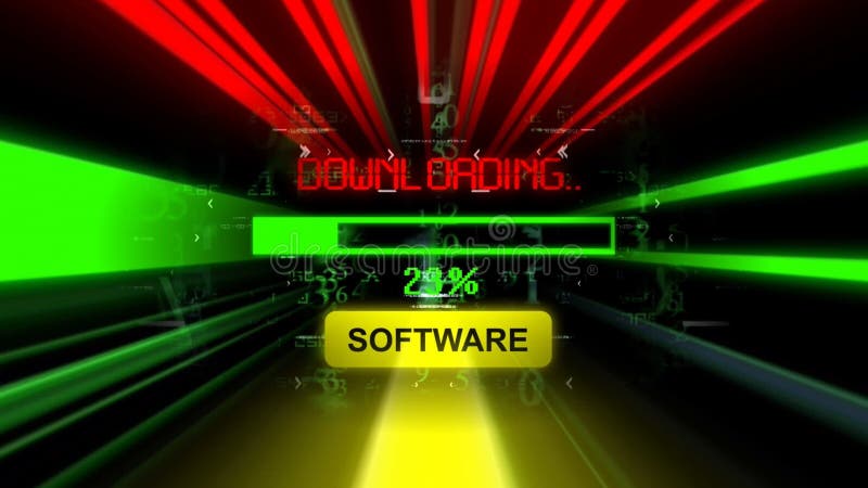 Software Downloading Progress Bar on the Screen Stock Video - Video of ...