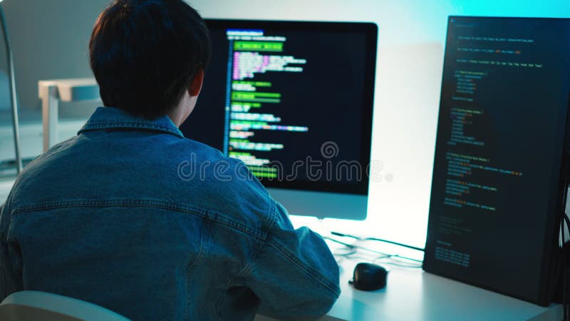 Programming Code Overlaying Scene, Woman in Gym Holding Towel, Animation Concept Stock Video ...