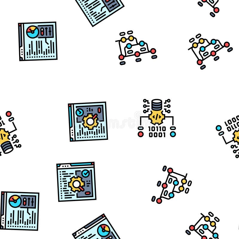 Software Engineer Computer Code Seamless Pattern Vector Stock ...