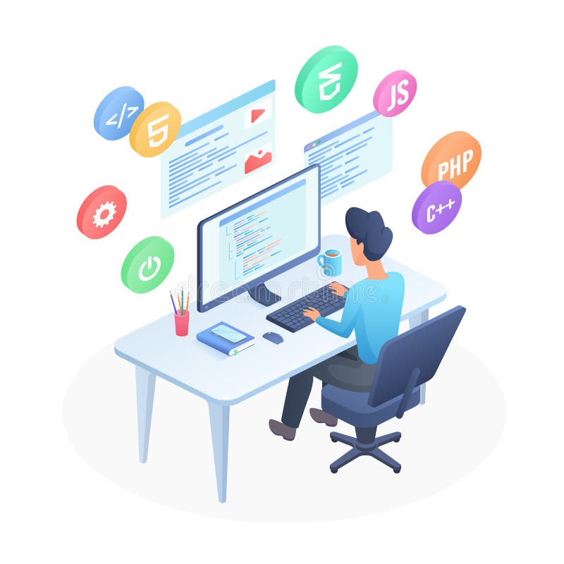 Software Engineer stock vector. Illustration of analysis - 38321157