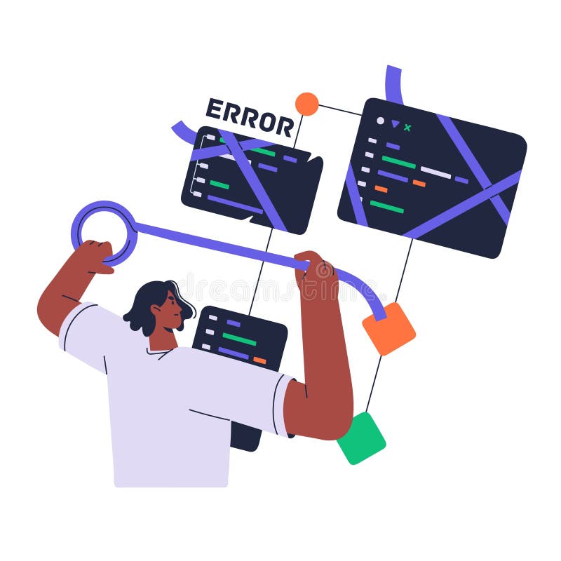 Software Engineer With Headphone Writing Code Programmer Solve