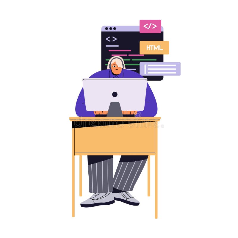 Software Engineer With Headphone Writing Code Programmer Solve 1138