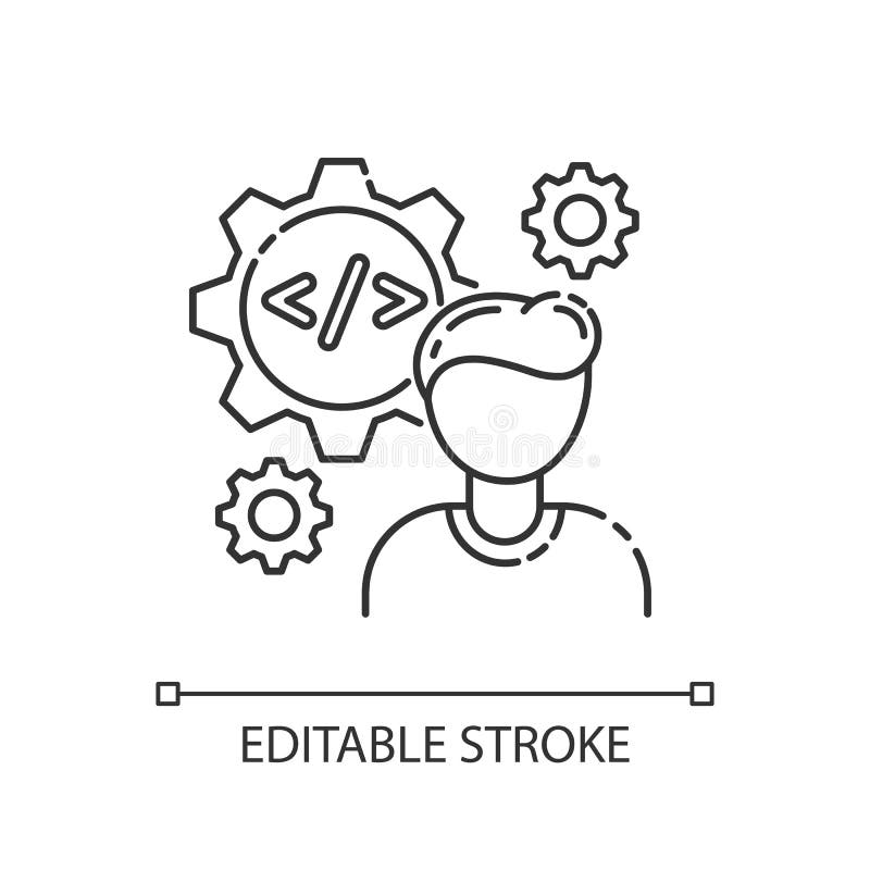 Software Engineer Red Gradient Concept Icon Stock Vector - Illustration ...