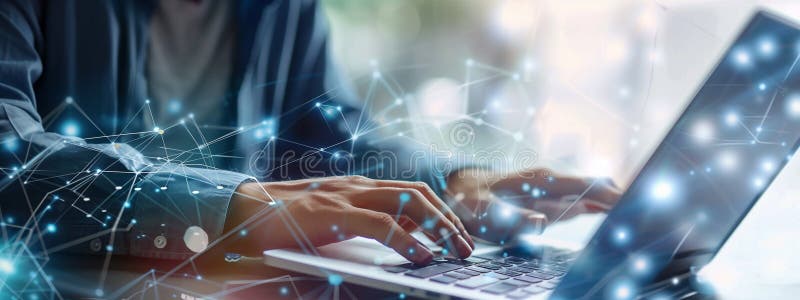 Software Engineer Using Laptop Computer. Stock Illustration - Illustration of consulting ...