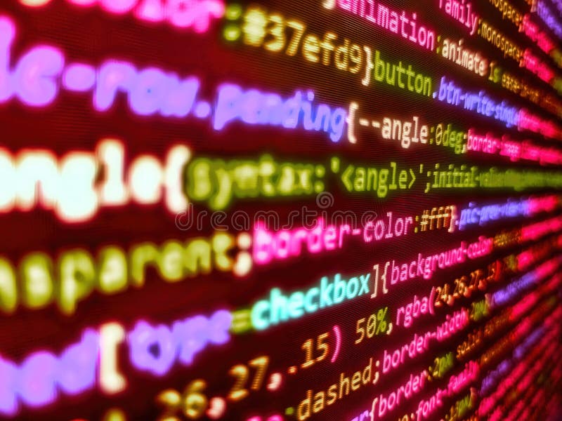 Monitor Closeup Of Function Source Code Source Code Close Up Abstract Screen Of Web Developer