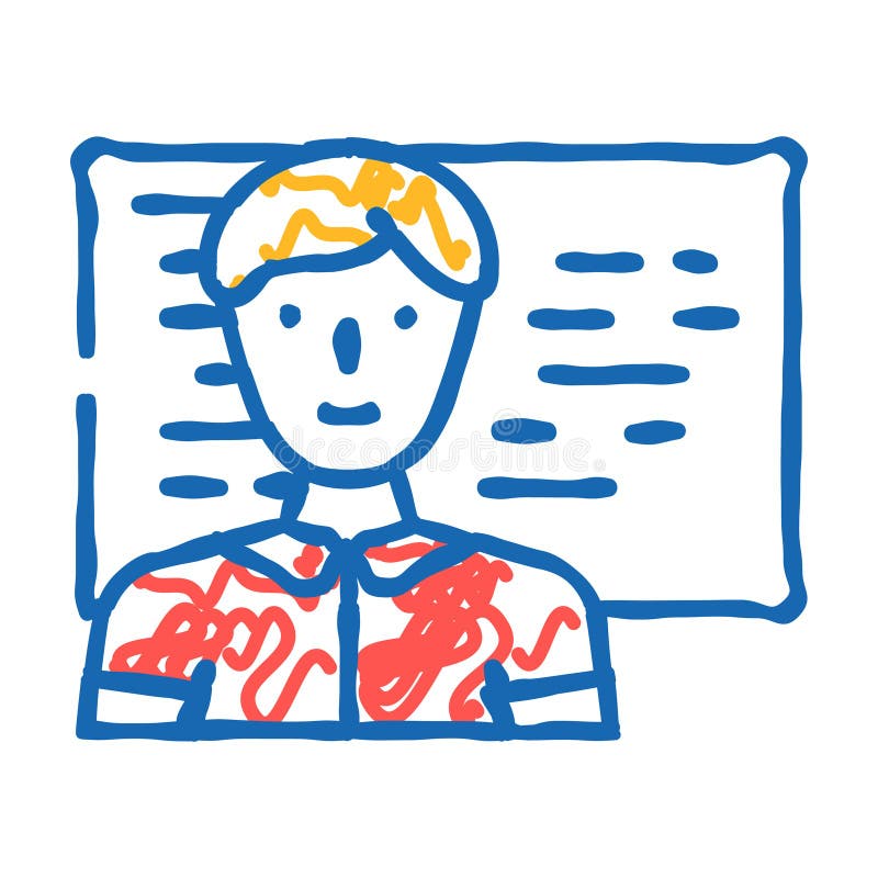 Software Engineer Worker Icon Doodle Illustration Stock Illustration ...