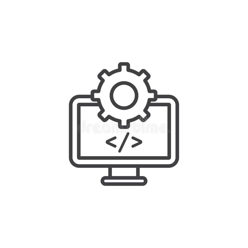 Software Engineering Icon Vector Set on White Background Stock Vector ...