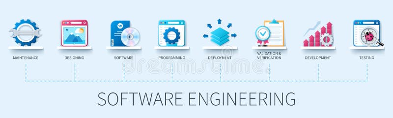 Software Engineering Infographic in 3D Style Stock Vector ...