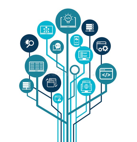 Software Engineering or Programming Vector Illustration. Software ...