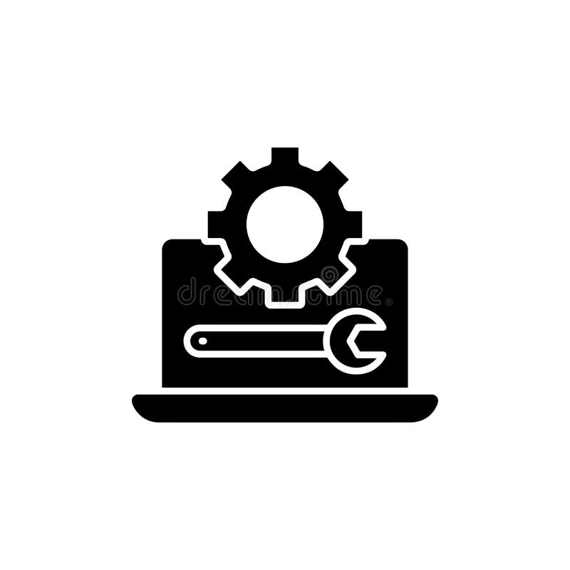 Software Engineering Line Icon Isolated on White Background Stock ...