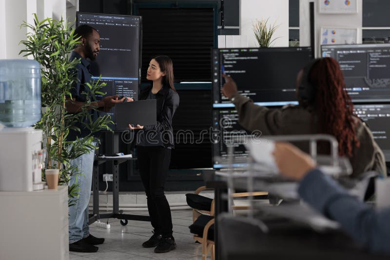 Software Engineers Brainstorming Ideas To Develop it Code on Computer Stock Photo - Image of ...