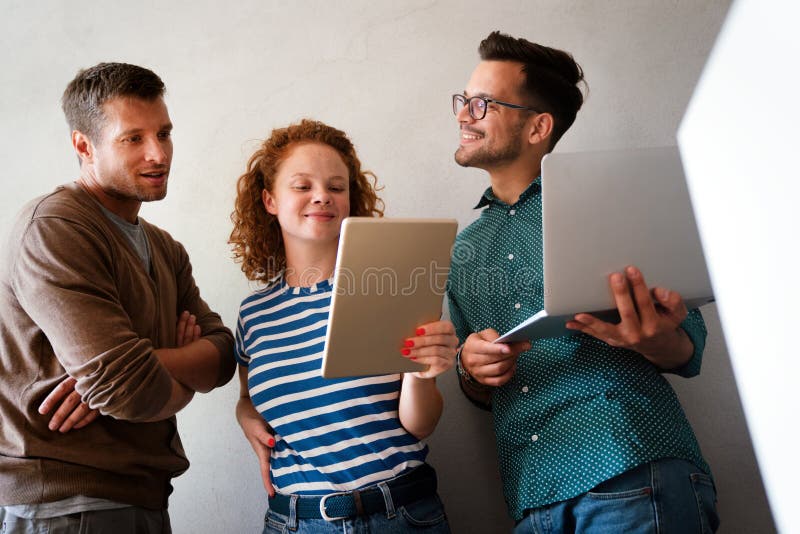 Software Engineers Working on Project and Programming in Company ...