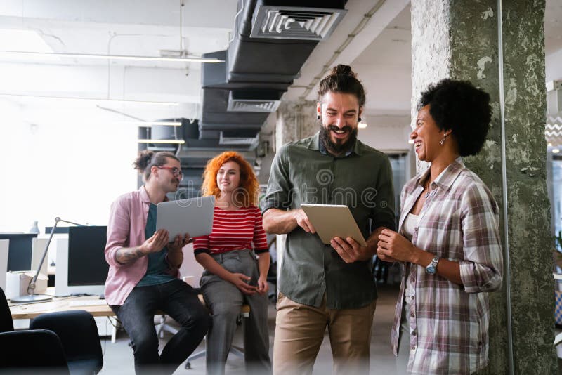 Software Engineers Working on Project and Programming in Company Stock ...