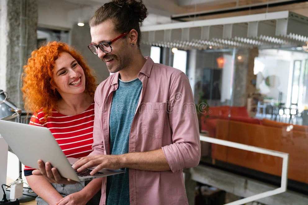 Software Engineers Working on Project and Programming in Company Stock ...