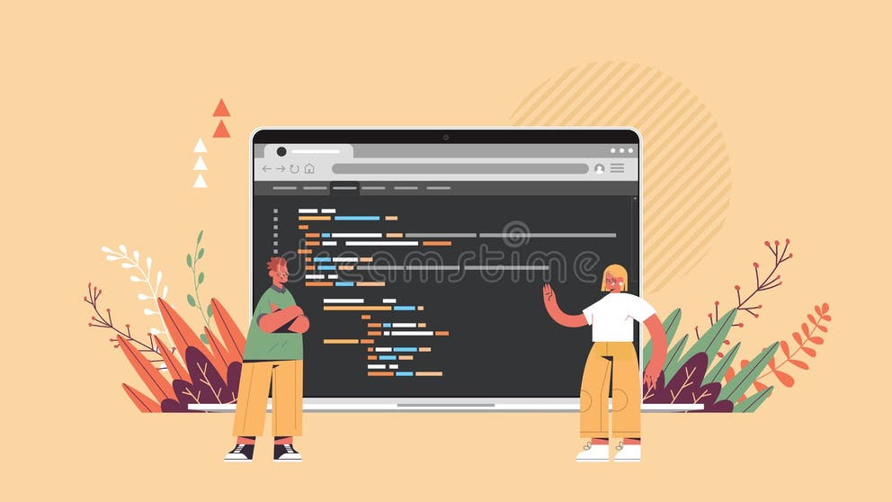 Software Engineers Programmers Working On Project Using Laptop