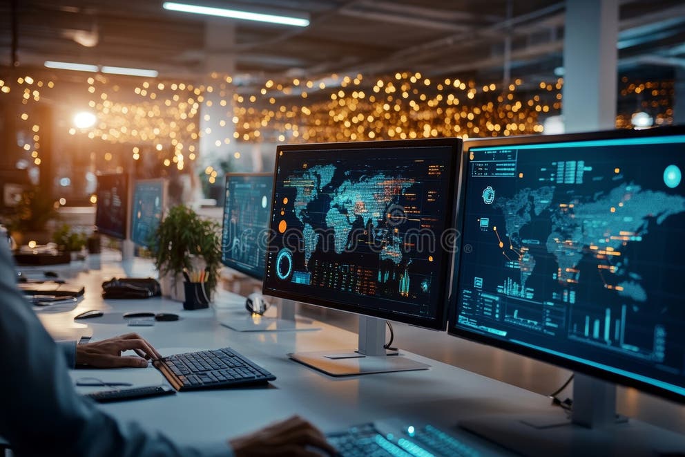 Software Engineers Working with Global Data and Futuristic User ...