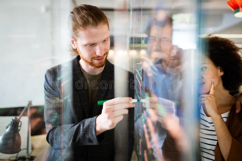 Software Engineers Working on Project and Programming in Company Stock ...