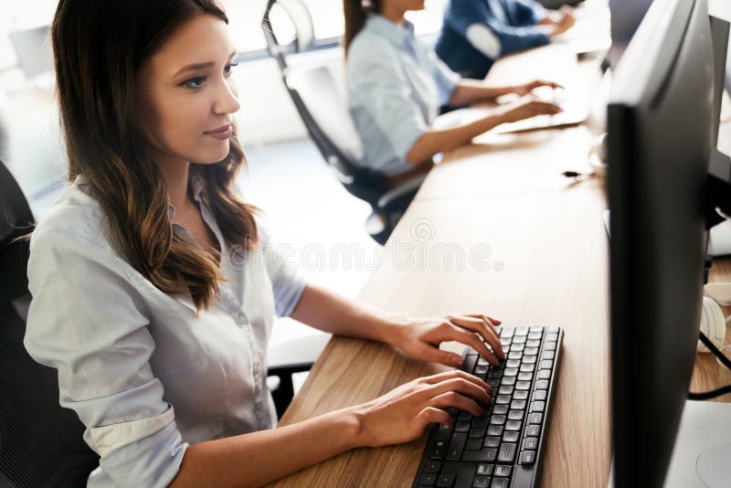 Software Engineers Working on Project and Programming in Company Stock ...