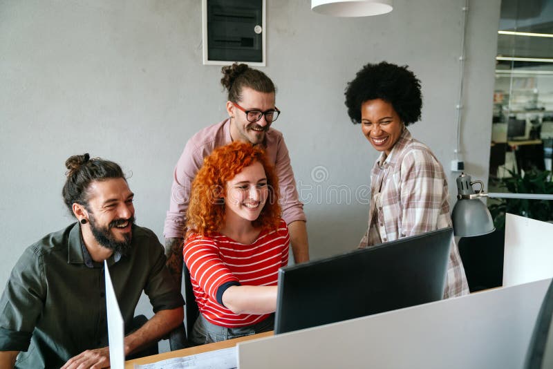 Software Engineers Working on Project and Programming in Company ...