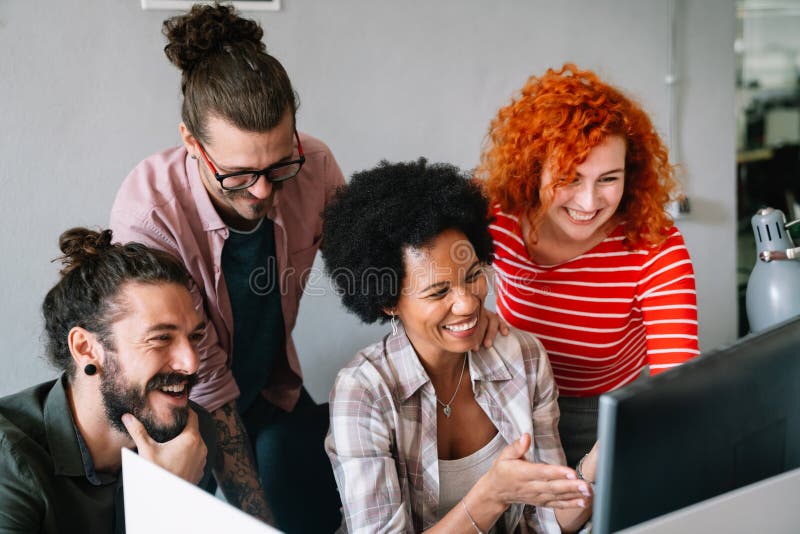 Software Engineers Working on Project and Programming in Company ...