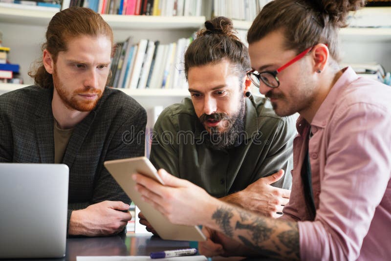 Software Engineers Working on Project and Programming in Company ...