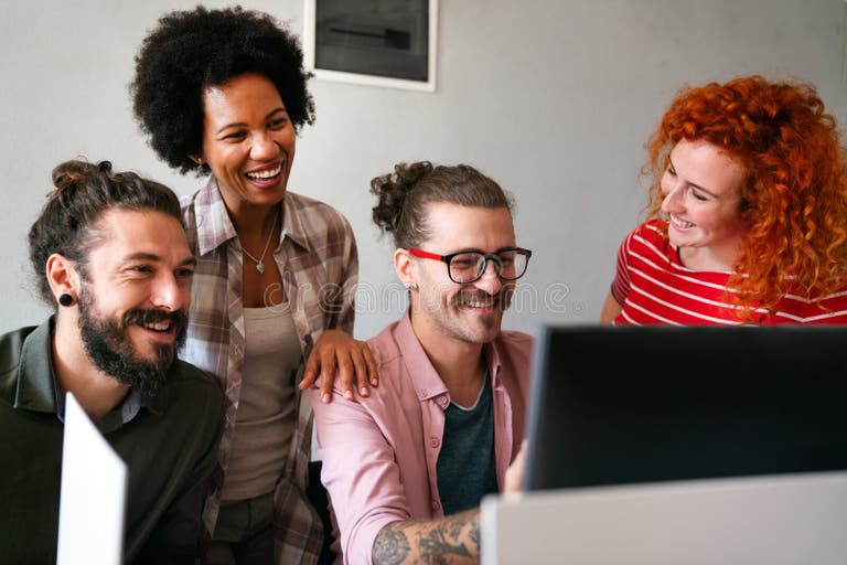 Software Engineers Working on Project and Programming in Company ...