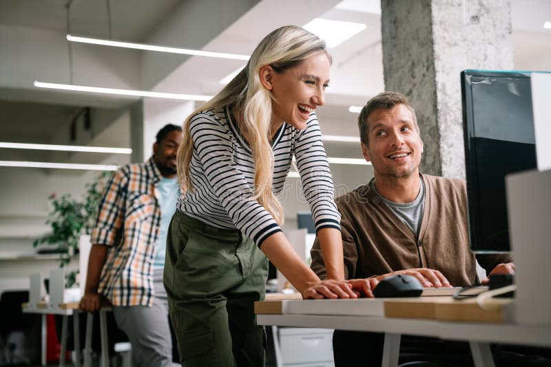 Software Engineers Working on Project and Programming in Company ...