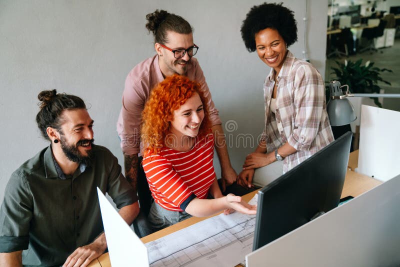 Software Engineers Working On Project And Programming In Company Startup Business Teamwork