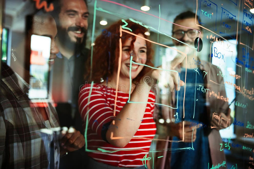 Software Engineers Working on Project and Programming in Company ...