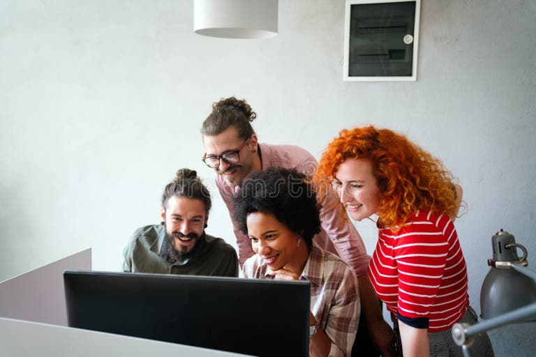 Software Engineers Working on Project and Programming in Company. Startup Business Teamwork ...