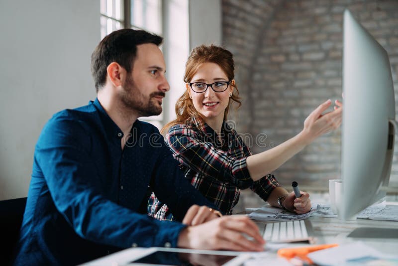 Software Engineers Working on Project Stock Photo - Image of concept ...