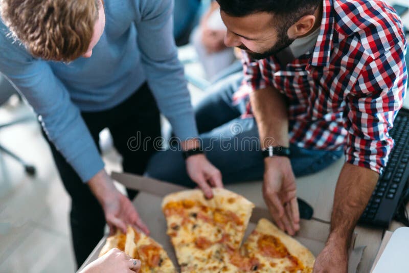 Pizza Break at Moving House Stock Photo - Image of celebrating ...
