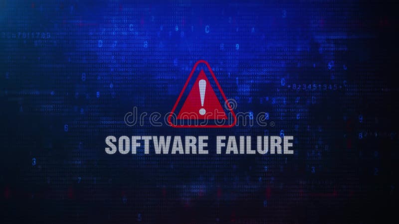 Software Failure Warning Alert Error Message Flashing on Screen ... Software Failure Warning Alert Error Message Flashing on Screen ...