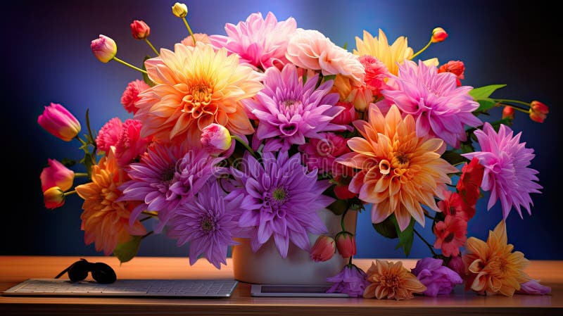 Software flowers computer stock illustration. Illustration of screen ...