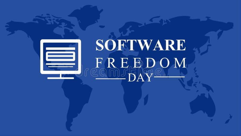 Software freedom day stock vector. Illustration of text - 223008658