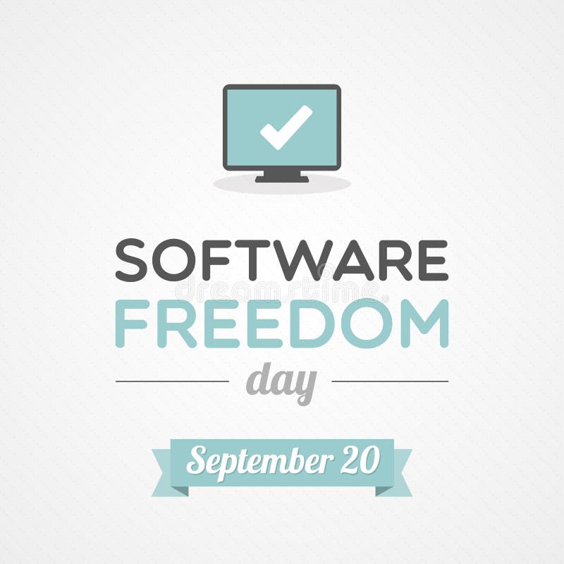 Software Freedom Day. September 20. Vector Illustration, Flat Design ...