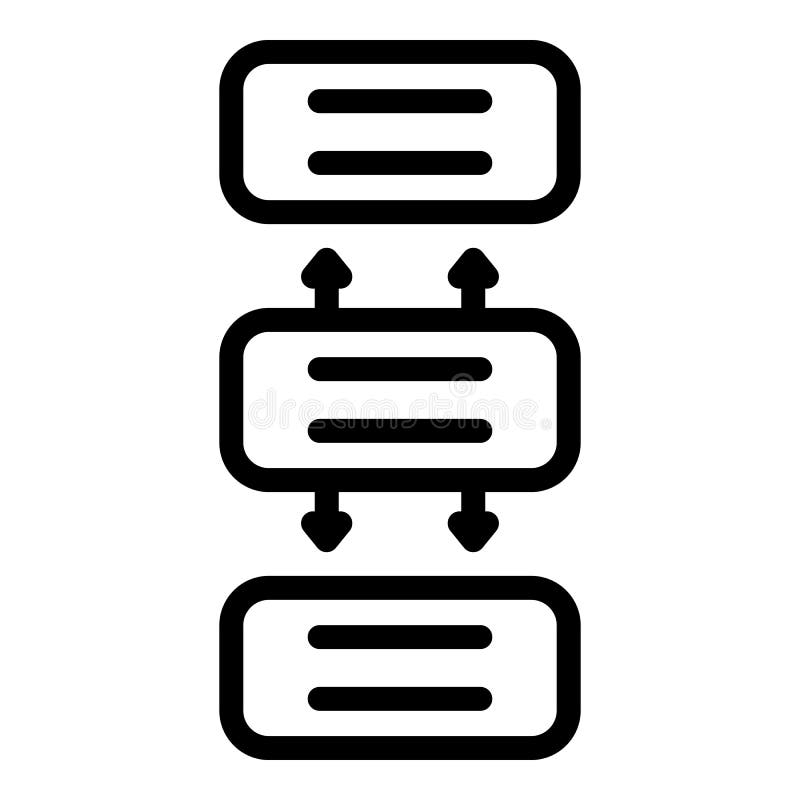 Software Icon Outline Vector. Build Process Stock Illustration ...