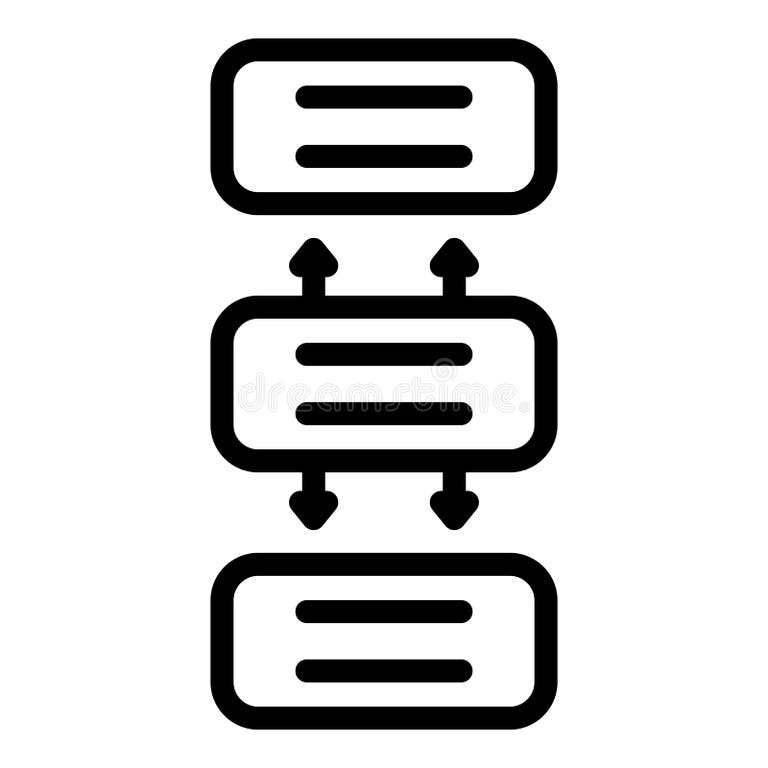 Software Icon Outline Vector. Build Process Stock Illustration ...