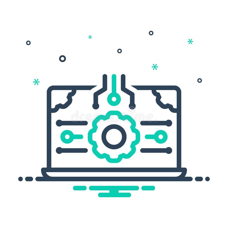 Mix Icon for Software, Setting and Development Stock Illustration ...