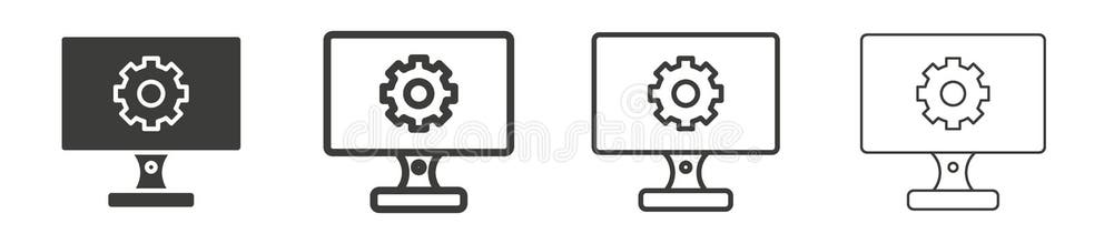 Software Icon Vector Set on White Background Stock Vector ...