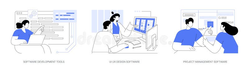 It Software Isolated Cartoon Vector Illustrations Se Stock Illustration ...