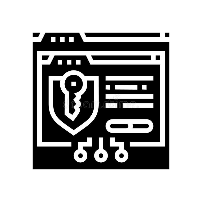 Software Licensing Glyph Icon Vector Illustration Stock Illustration ...