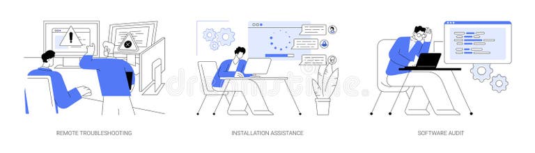 Software Maintenance Isolated Cartoon Vector Illustrations Se Stock ...