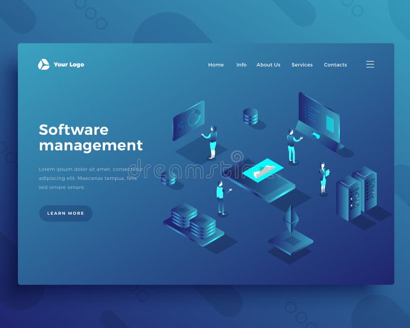 Software Management Office People Characters and Interact with ...